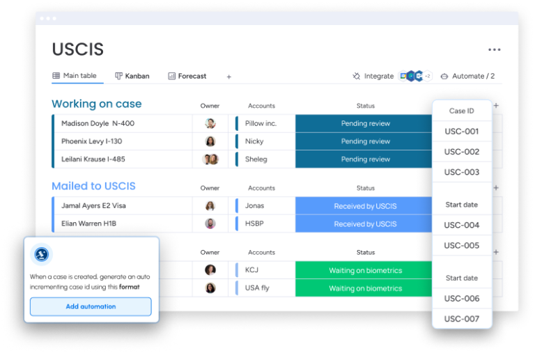 Caseflow - CRM & Practice Management for Immigration Law Firms - Workiflow